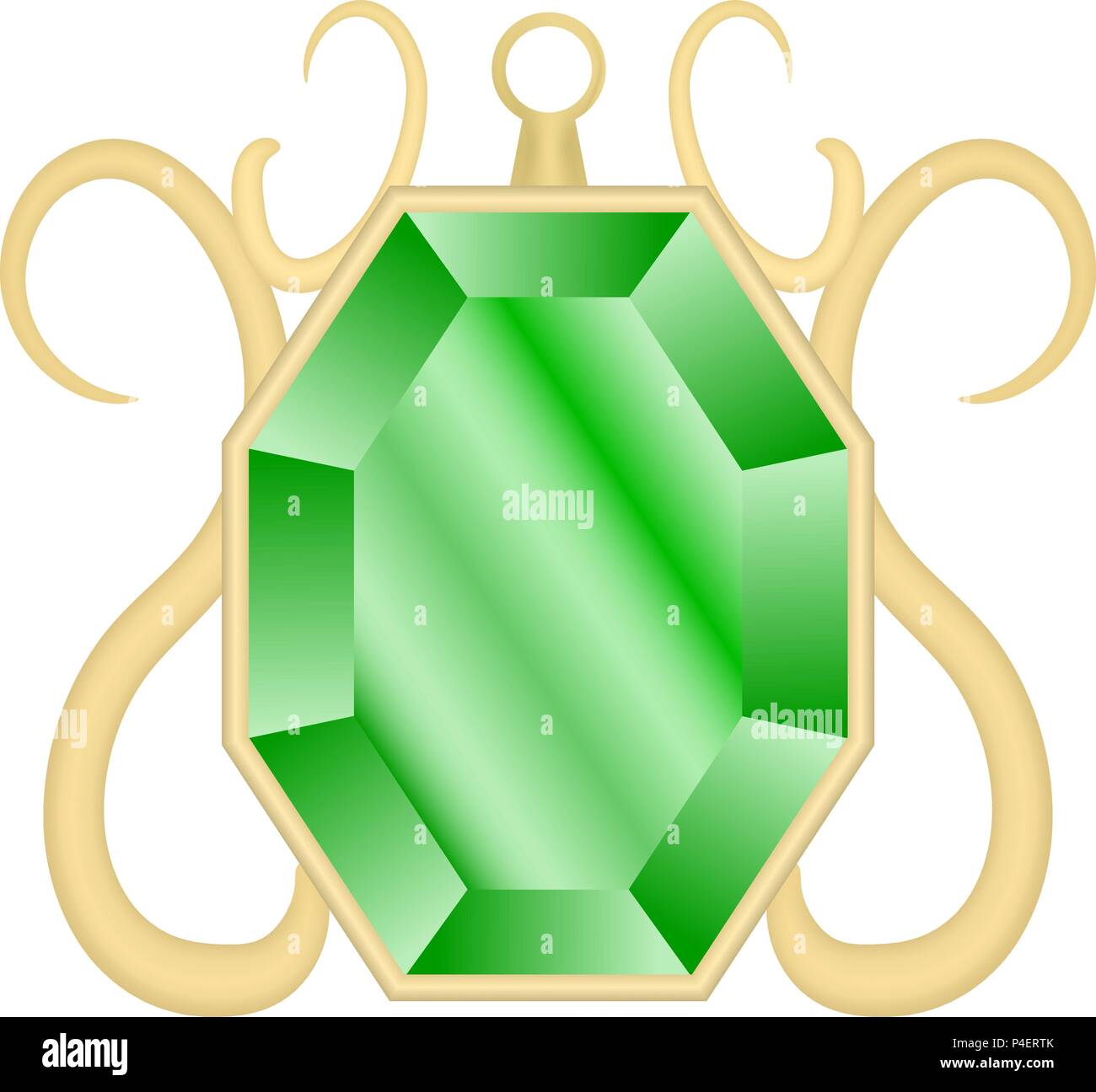 Emerald gemstone mockup, realistic style Stock Vector Image & Art - Alamy