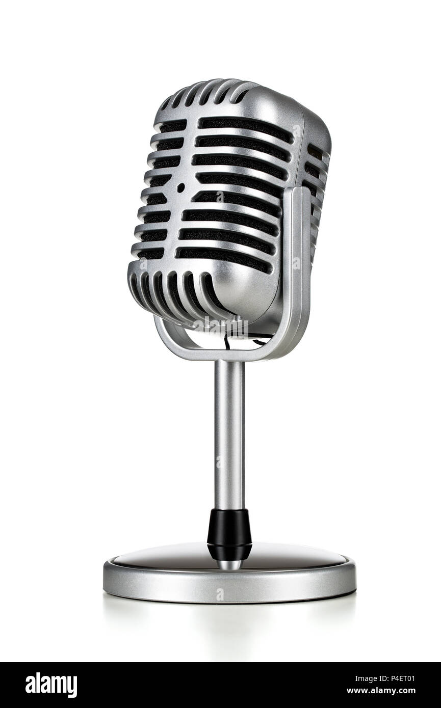 Old fashioned radio studio microphone hi-res stock photography and ...