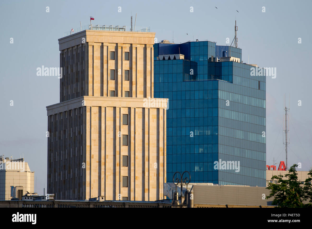 Art Deco 66 meter Prudential skyscraper in Warsaw, Poland. May 10th ...