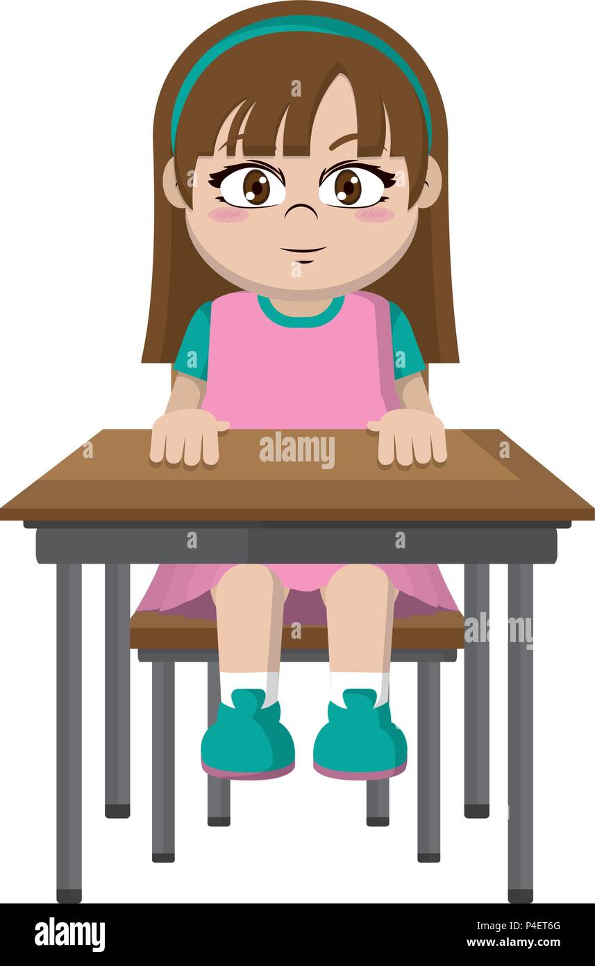 Cartoon Pretty Girl Sitting Stock Photos & Cartoon Pretty Girl Sitting ...