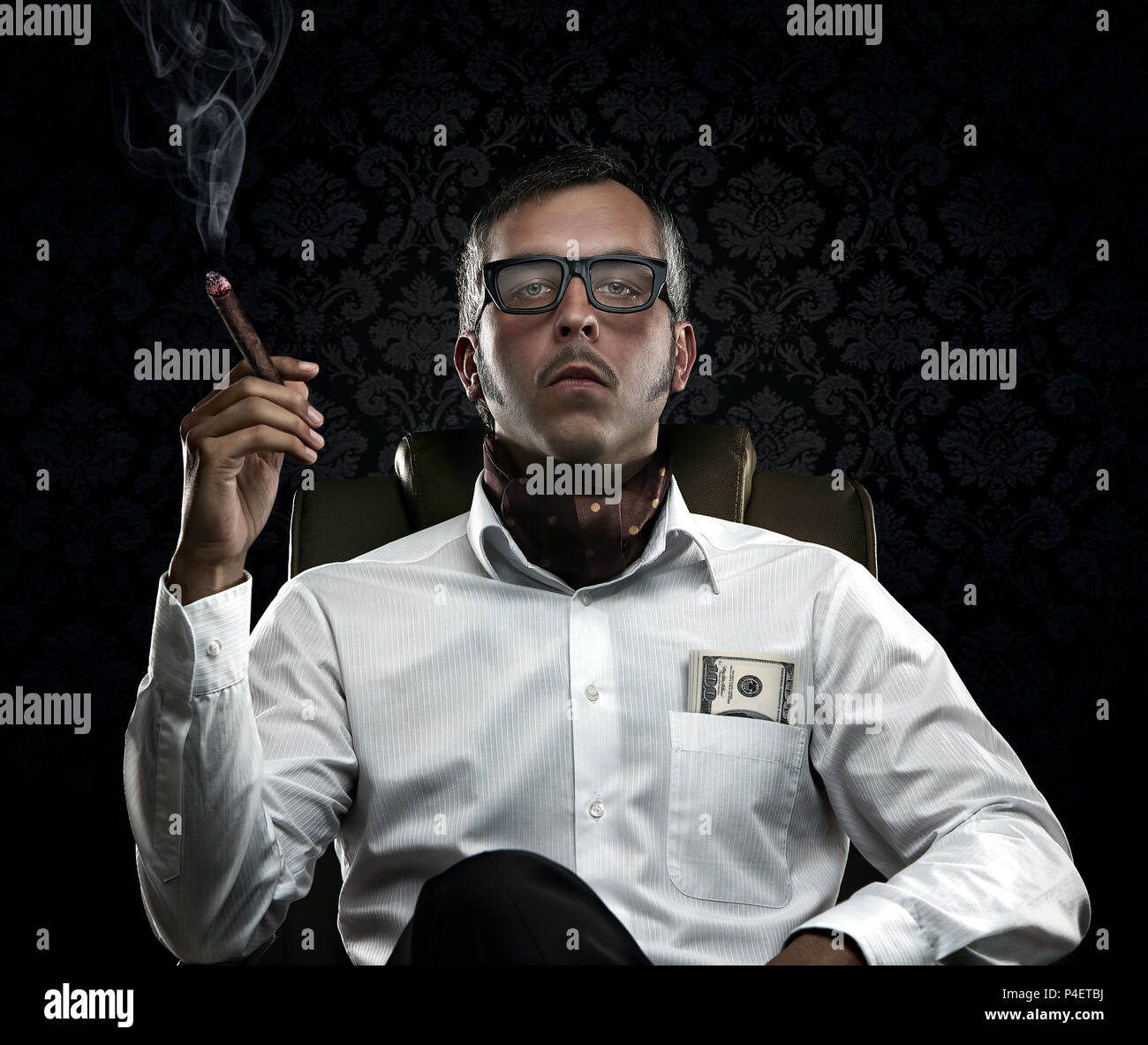 Banker money cigar hi-res stock photography and images - Alamy