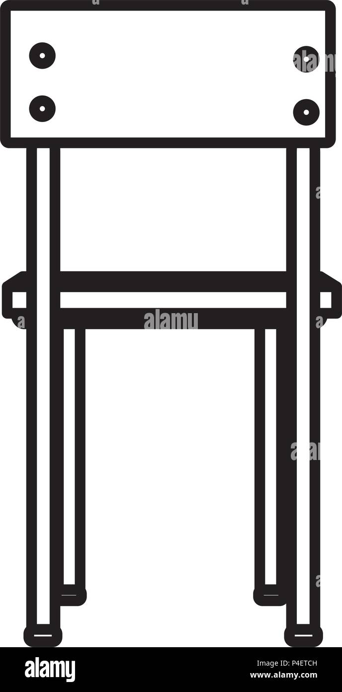 line back wood school chair education Stock Vector Image & Art - Alamy