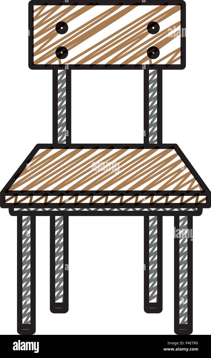 doodle front wood school chair education Stock Vector Image & Art - Alamy