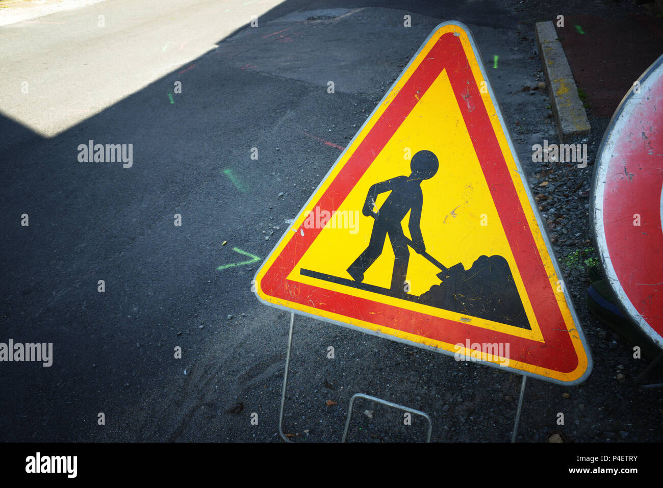 Deviation traffic signs hi-res stock photography and images - Alamy