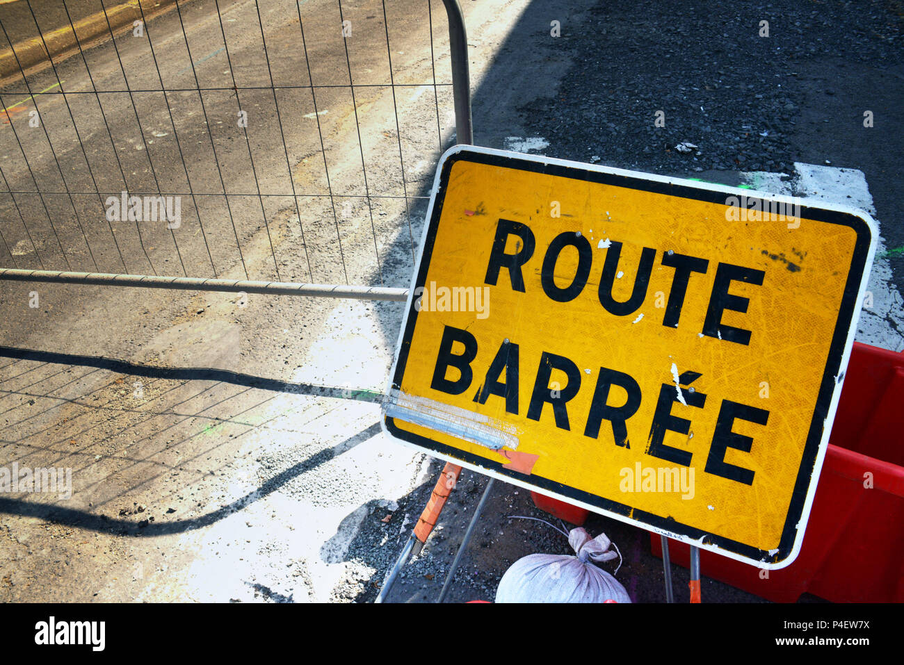 Deviation traffic signs hi-res stock photography and images - Alamy