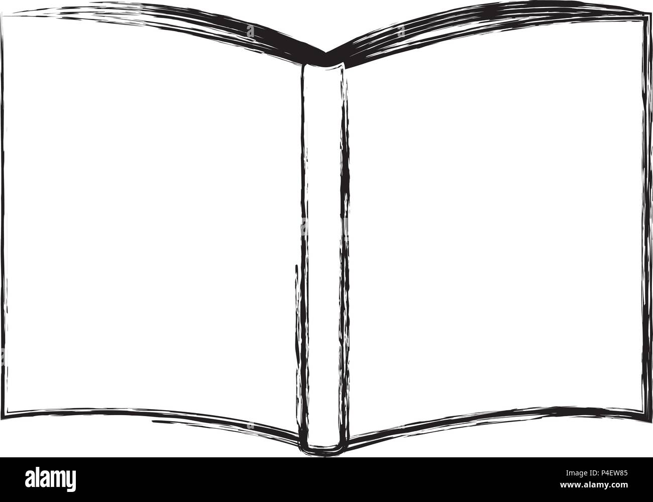 grunge open book style education object Stock Vector Image & Art - Alamy