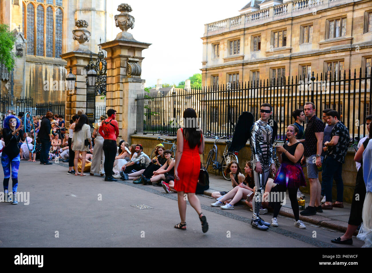 cambridge uk, 2018-06-20, Kings college May Ball was a fancy dress ...