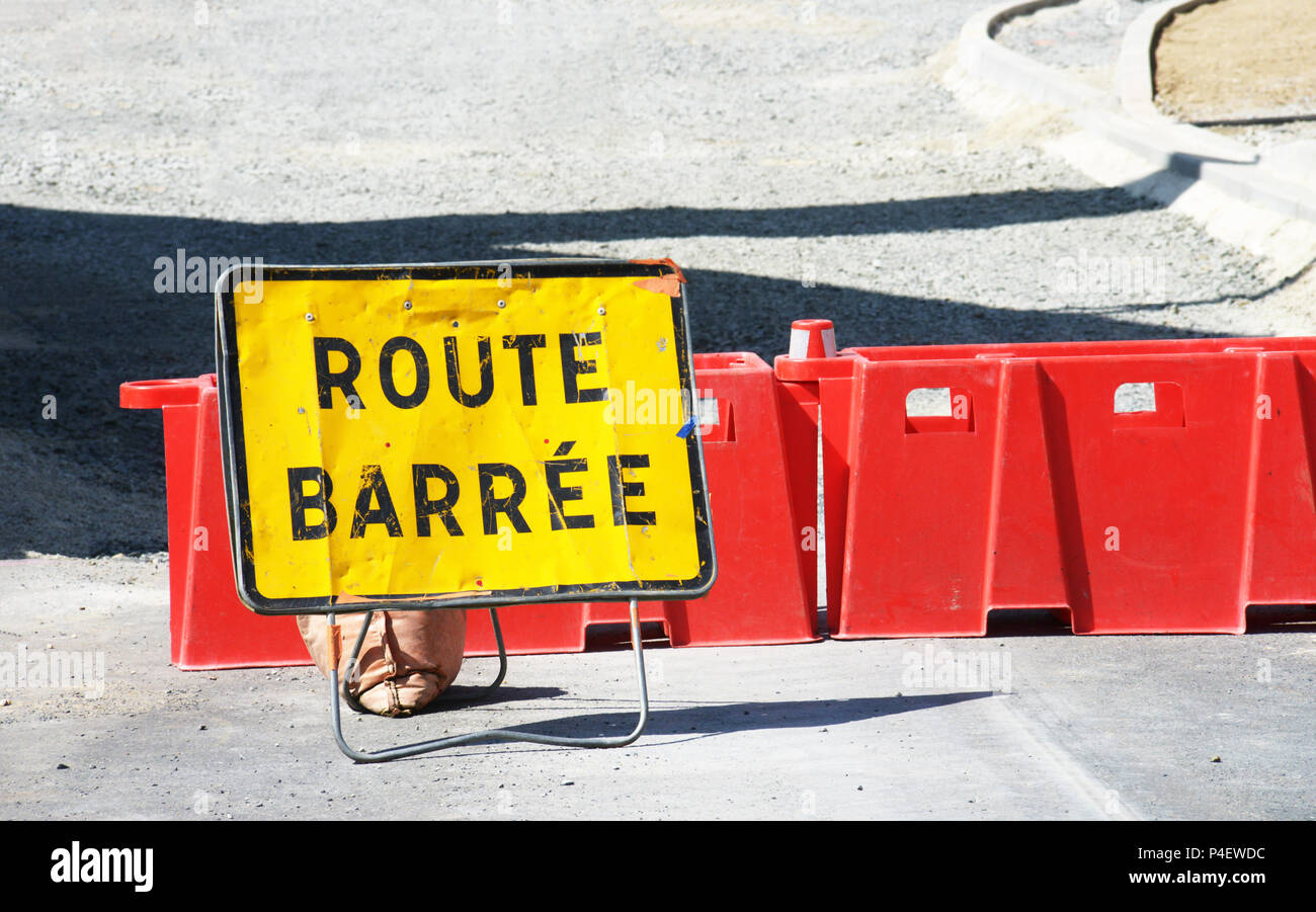 Deviation traffic signs hi-res stock photography and images - Alamy