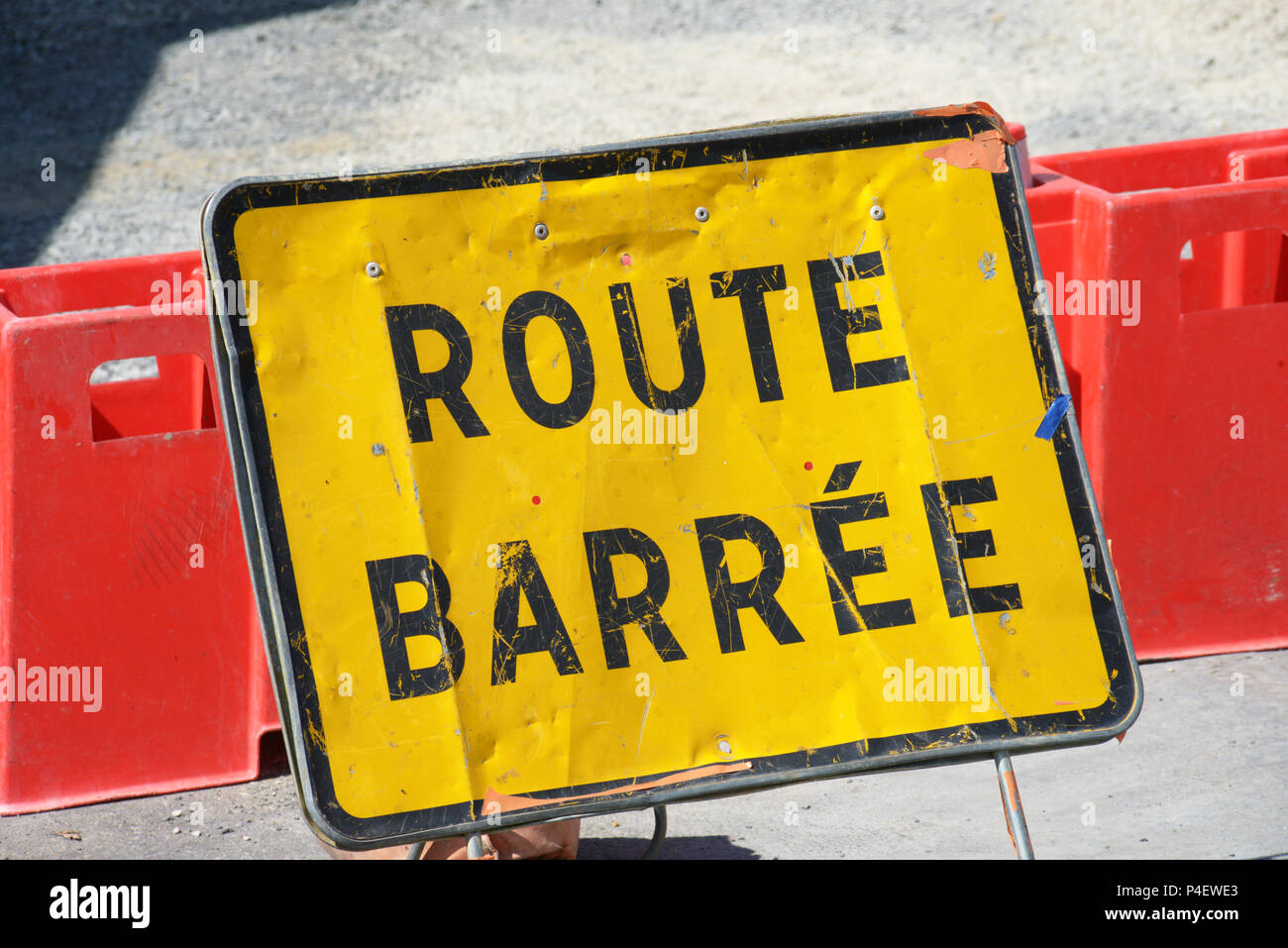 Deviation traffic signs hi-res stock photography and images - Alamy