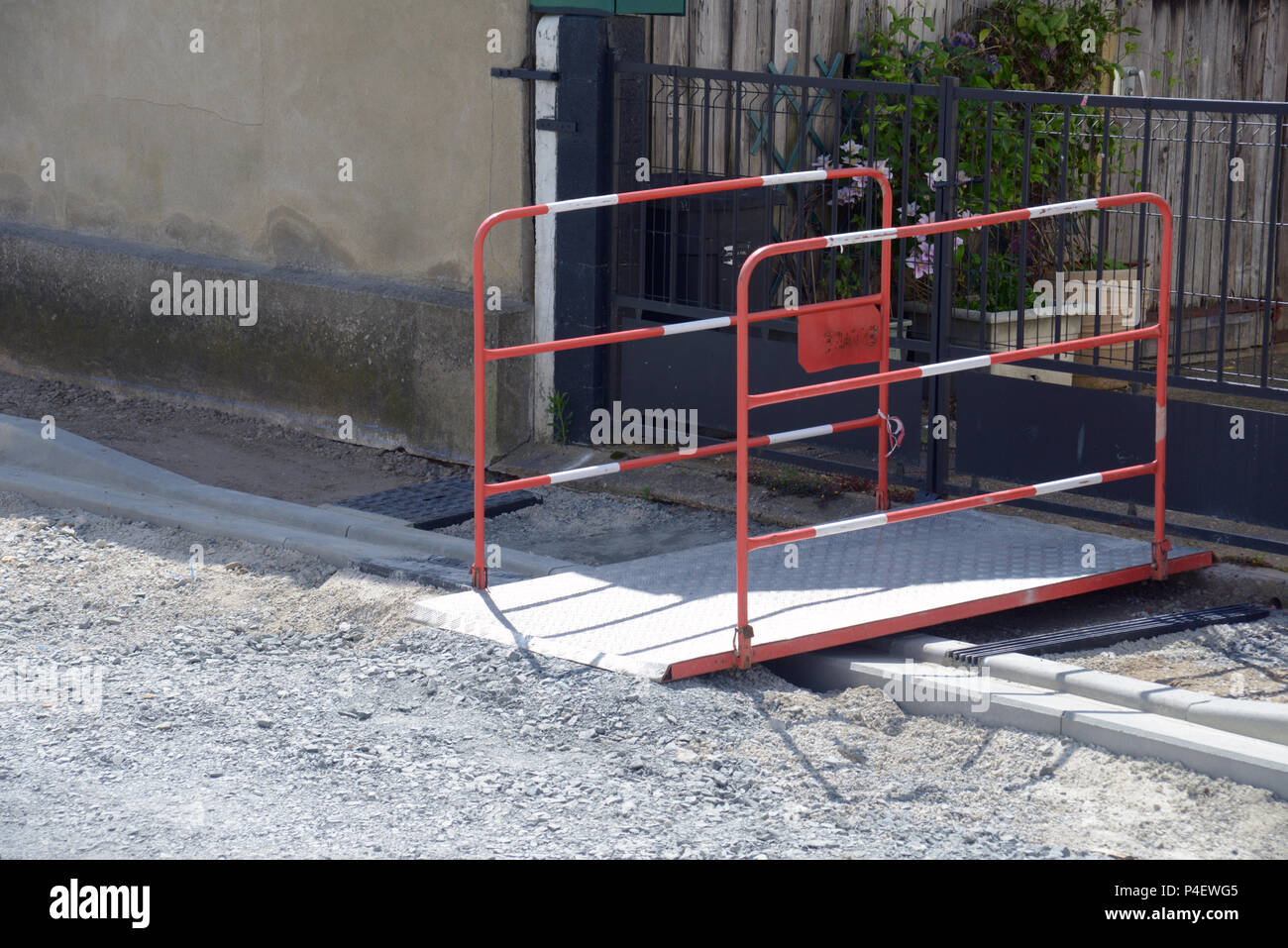 Wheelchair access ramps were put in place when the village road surface ...