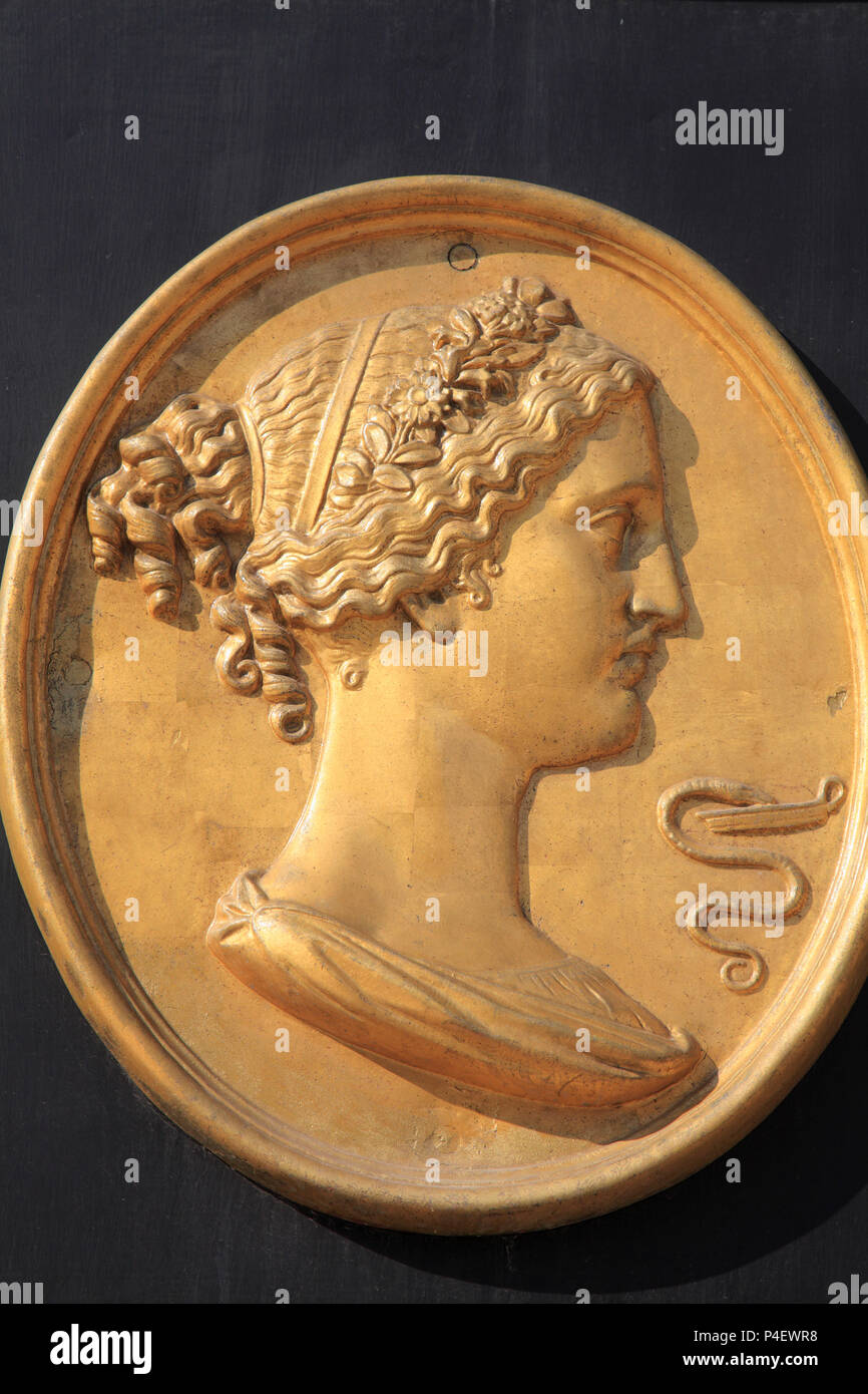 Czech Republic, Moravia, Olomouc, Hygieia, traditional pharmacy sign ...