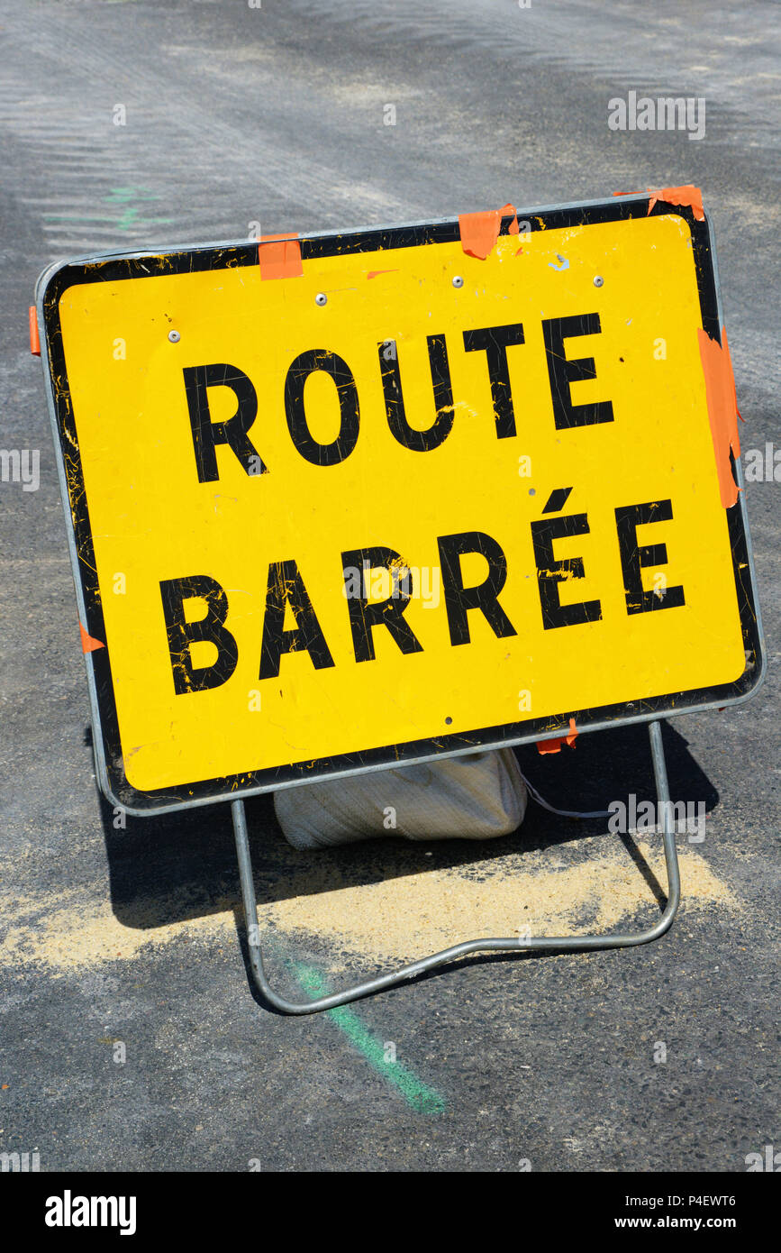 Deviation traffic signs hi-res stock photography and images - Alamy