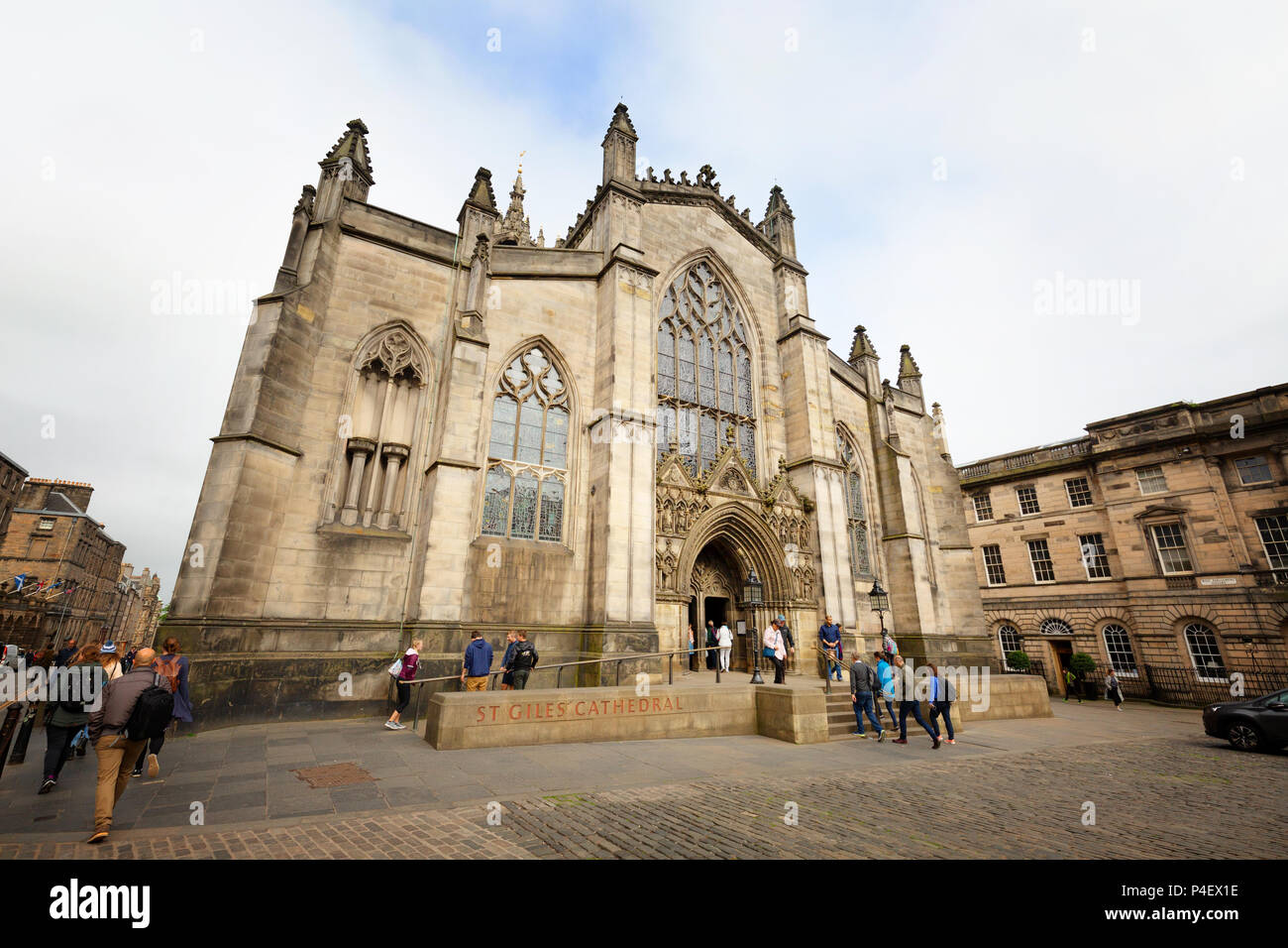 St Giles Cathedral Edinburgh, or High Kirk of Edinburgh, the Royal Mile ...