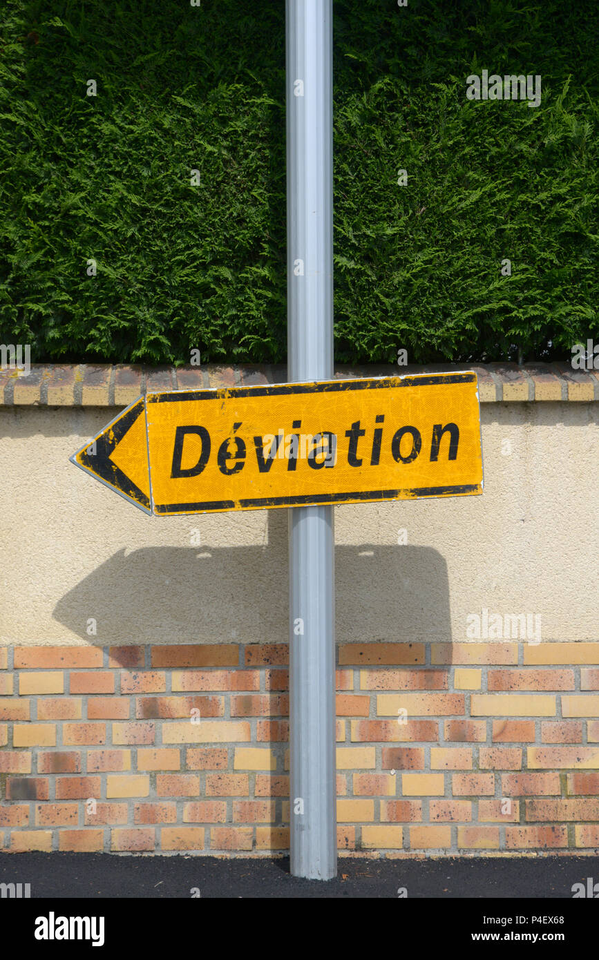 Deviation traffic signs hi-res stock photography and images - Alamy