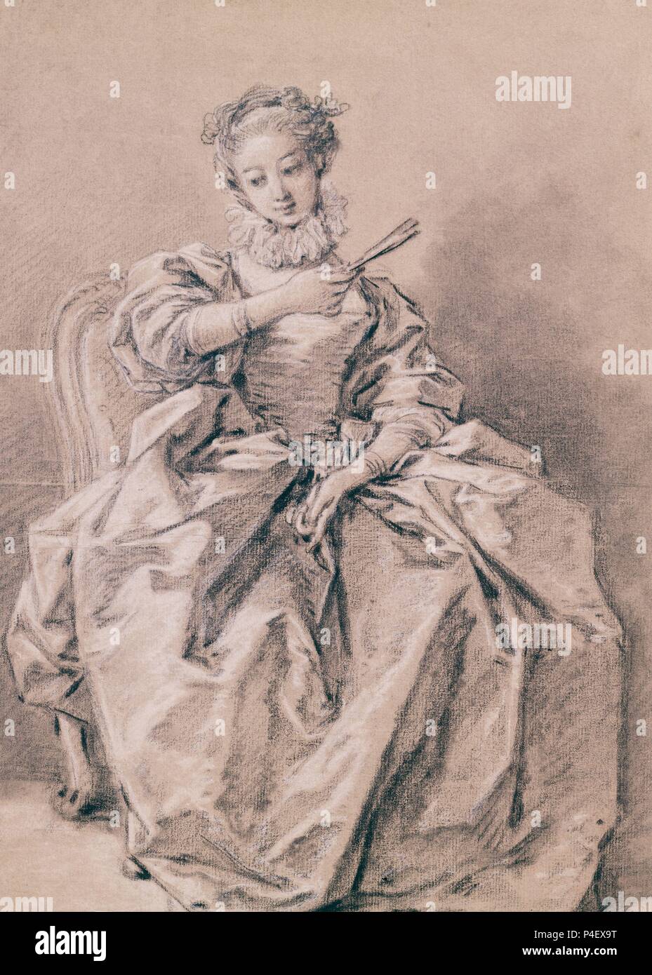 Painting rococo woman hi-res stock photography and images - Alamy