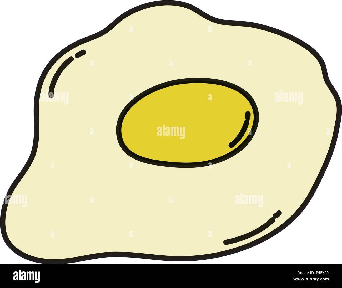 color fried egg breakfast protein nutrition Stock Vector Image & Art ...