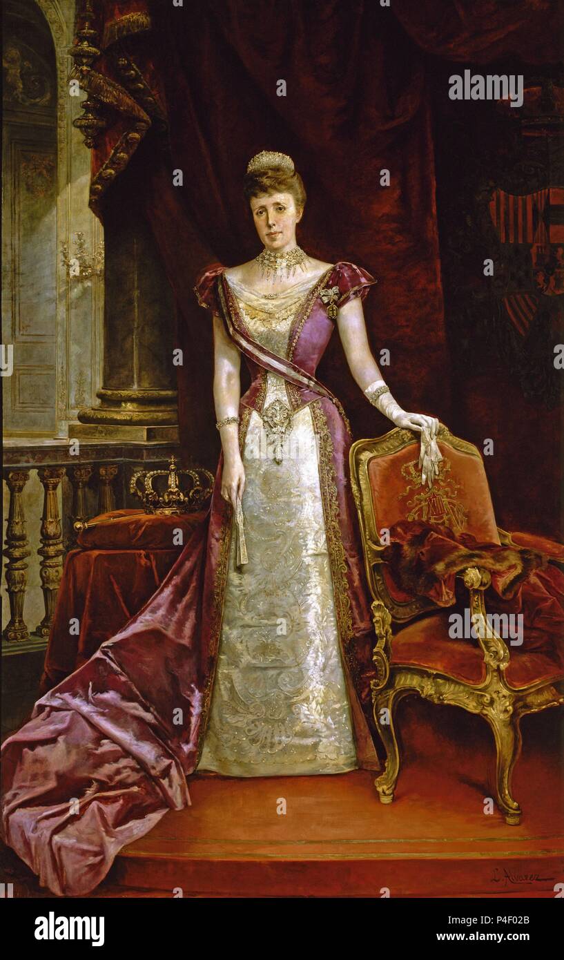 RETRATO DE MARIA CRISTINA DE HABSBURGO 1858/1929- REINA REGENTE-MADRE ...