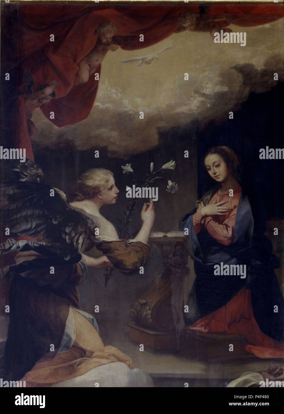 LA ANUNCIACION EN EL RETABLO DE NUESTRA SEÑORA DE LA PAZ, O/L 196x156 ...