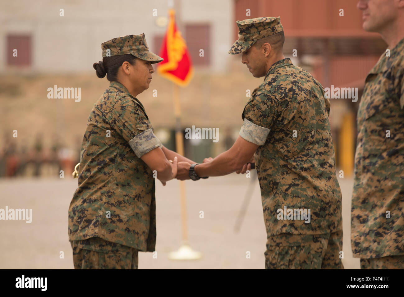 U.S. Marine Lt. Col. Matthew Woods, the commanding officer for 1st ...