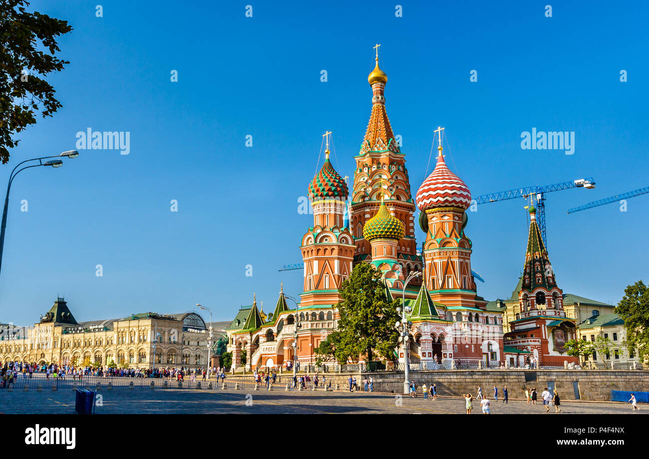 Saint Basil Cathedral in Red Square of Moscow Stock Photo - Alamy