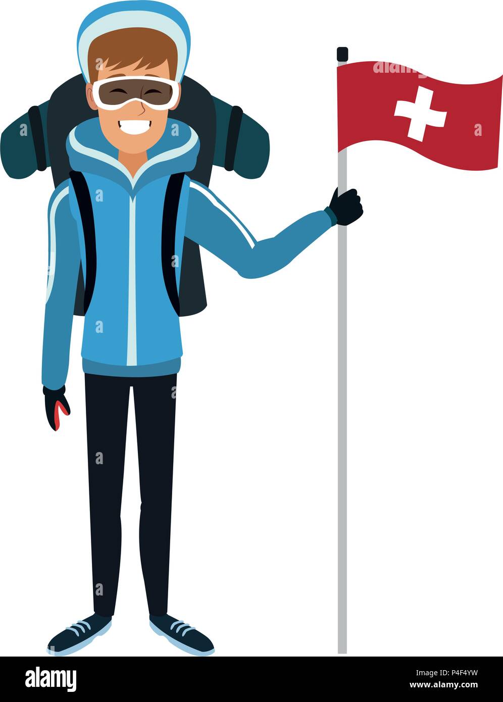 Swiss climber Stock Vector Images - Alamy