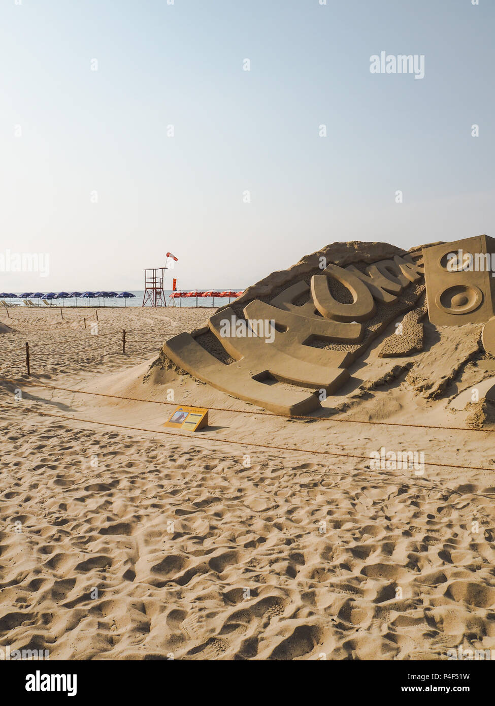 Sand sculpture at the Haeundae beach in Busan famous for its sand ...