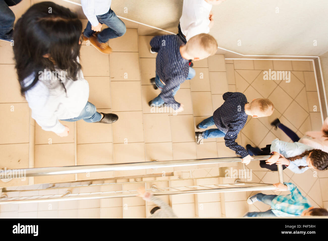 Pupils going on break Stock Photo - Alamy