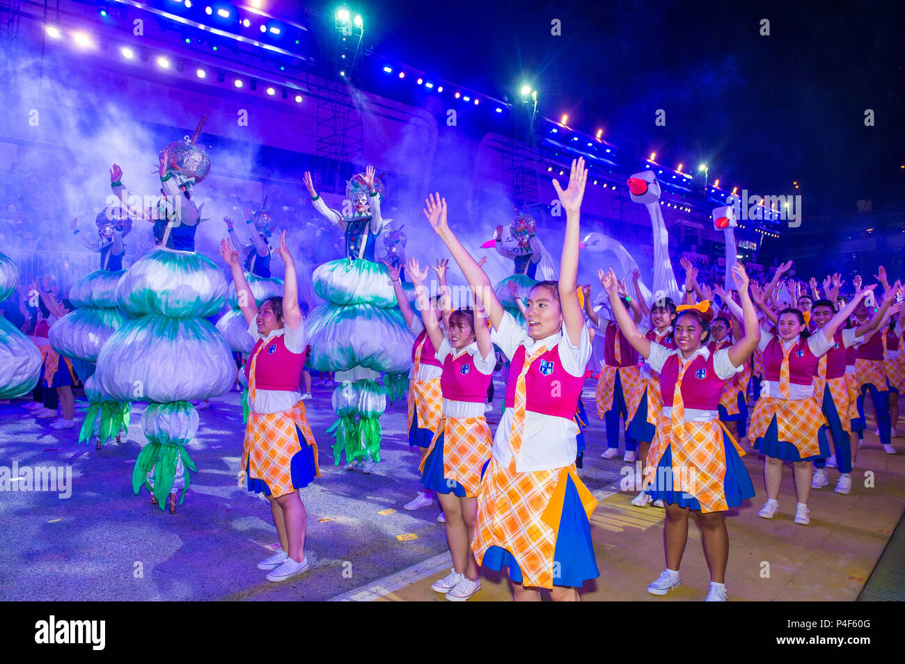 Participants in the Chingay parade in Singapore Stock Photo - Alamy