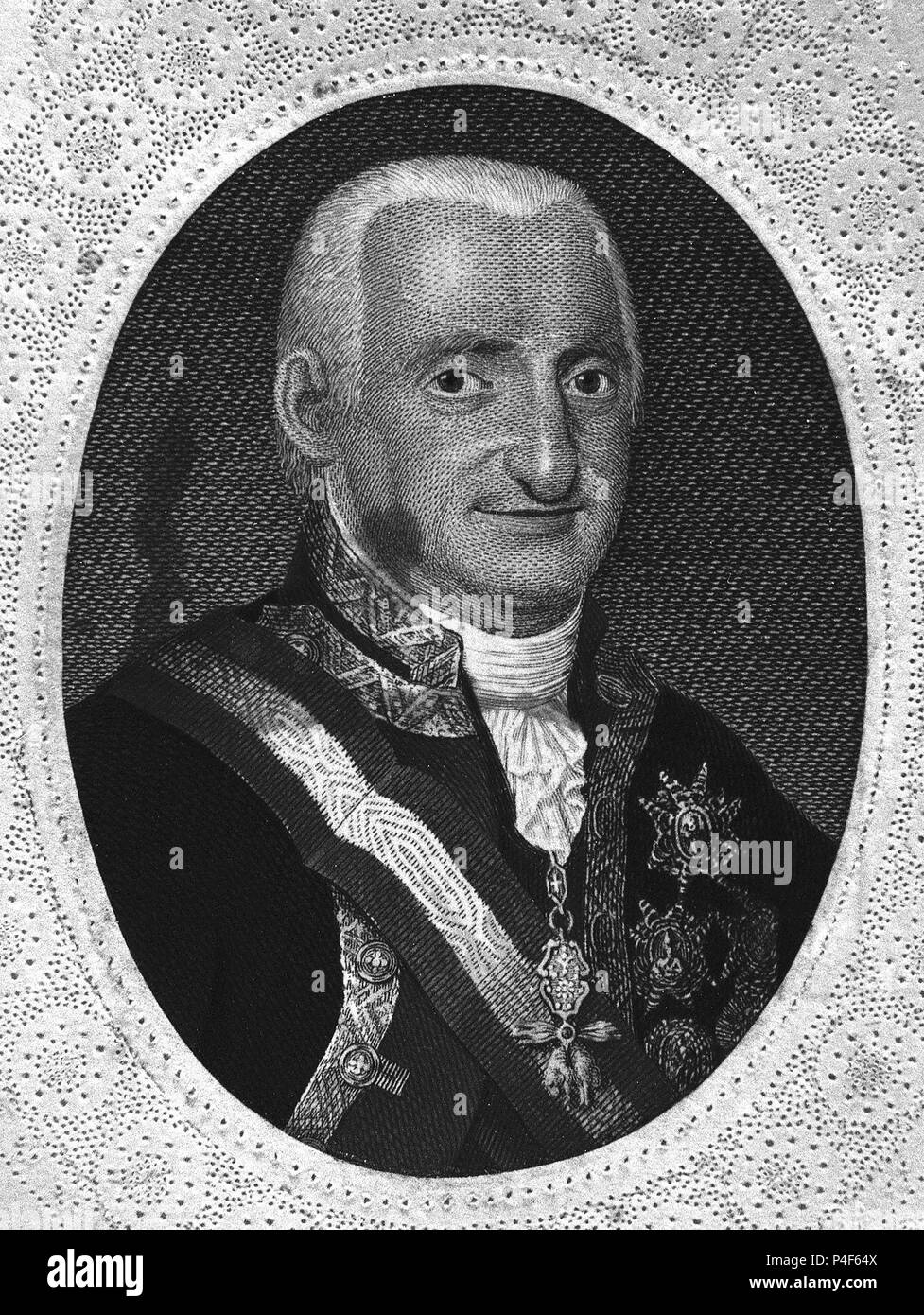 RETRATO DE CARLOS IV REY DE ESPAÑA - GRABADO S XIX. Location: MUSEO DE ...