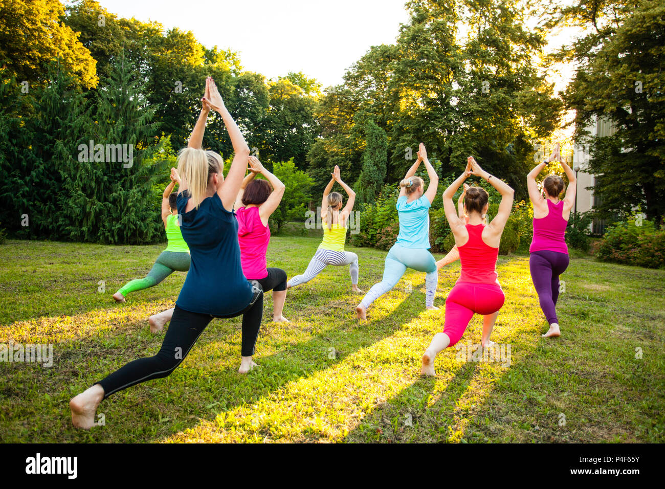 Yoga on a nature Stock Photo - Alamy