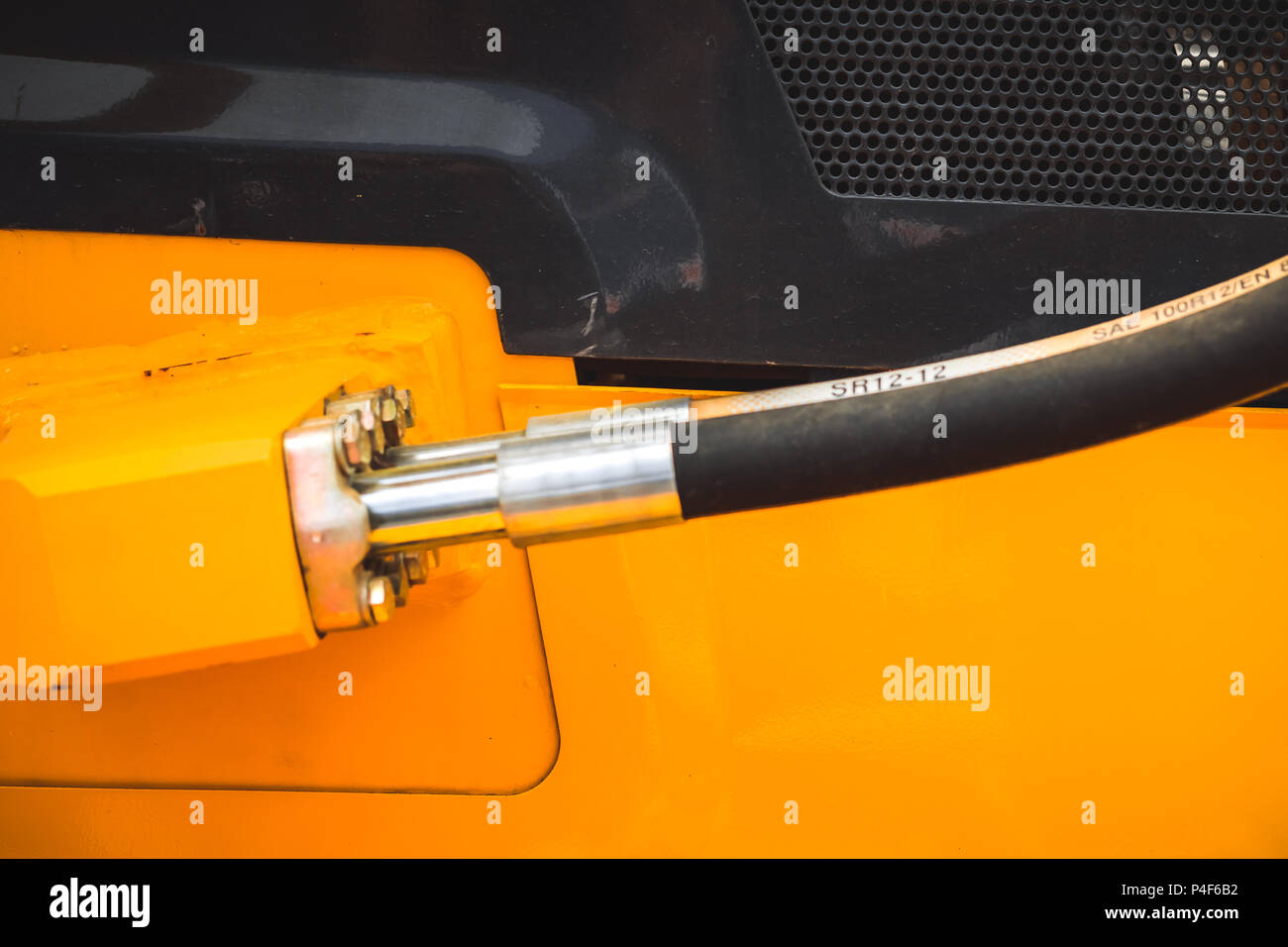 Close-up shot of car engine hoses and tubes Stock Photo - Alamy