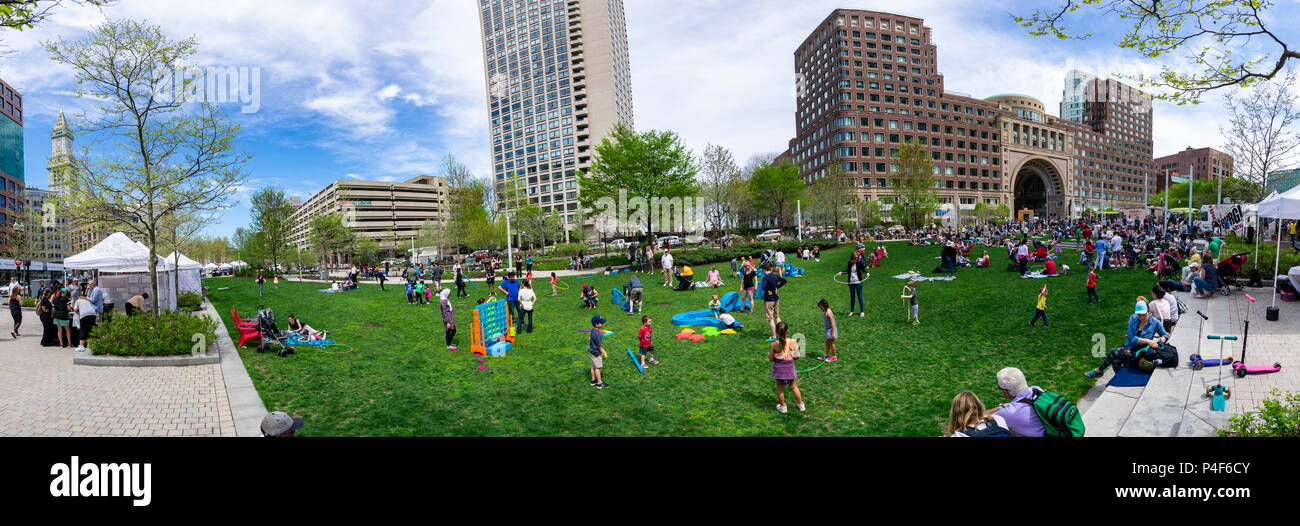 The Rose Kennedy Greenway is a park located in Downtown Boston. It ...