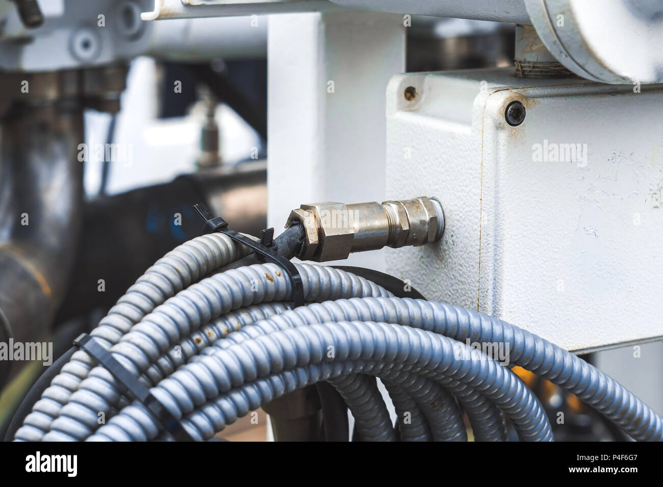 Close-up shot of car engine hoses and tubes Stock Photo - Alamy