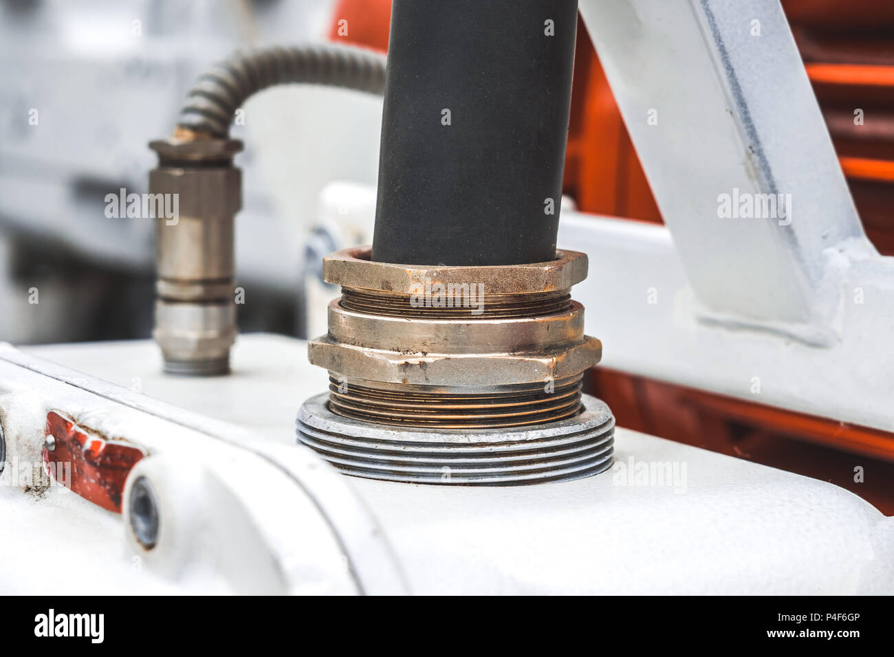 Close-up shot of car engine hoses and tubes Stock Photo - Alamy