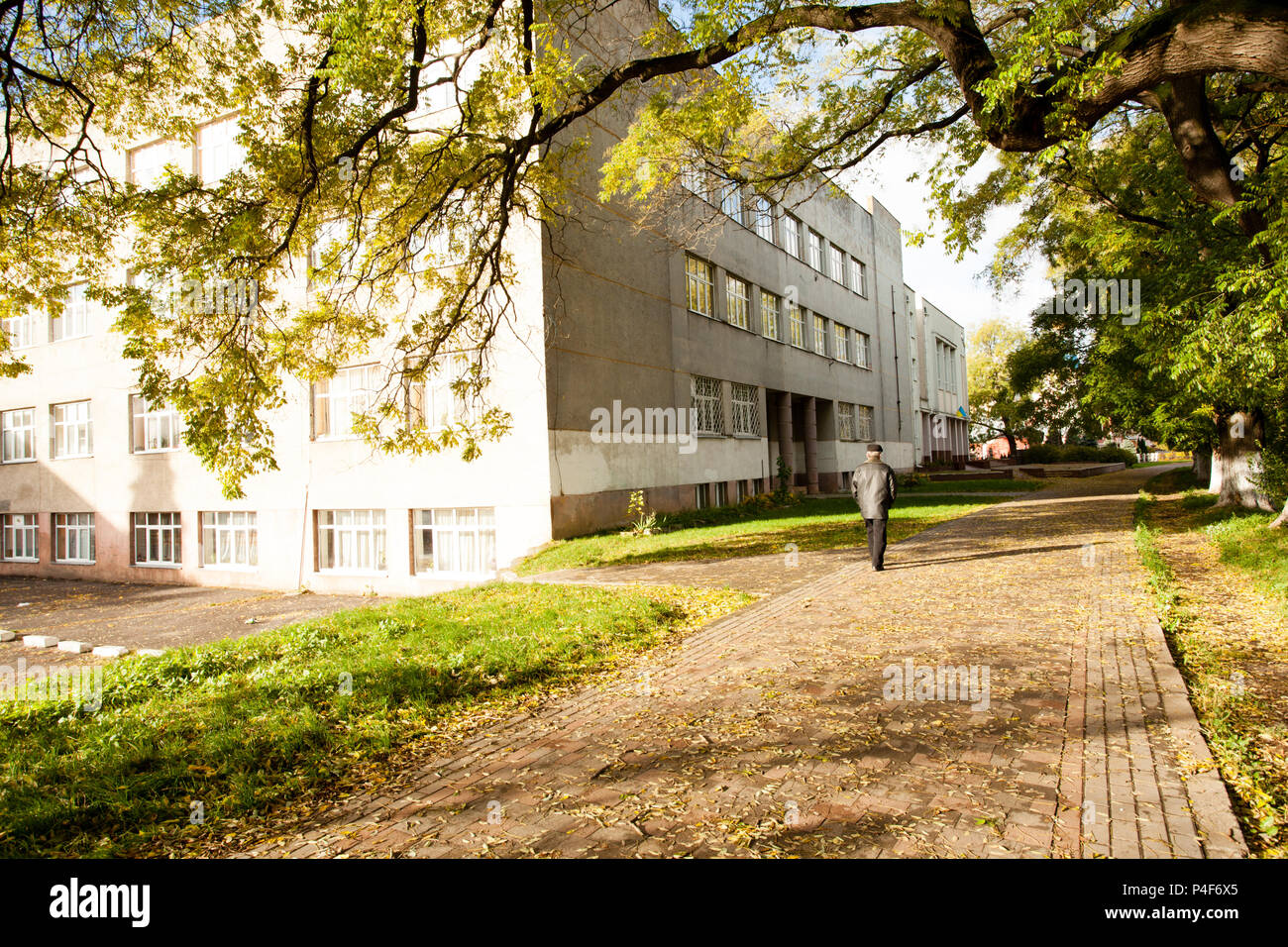 View of school building Stock Photo - Alamy