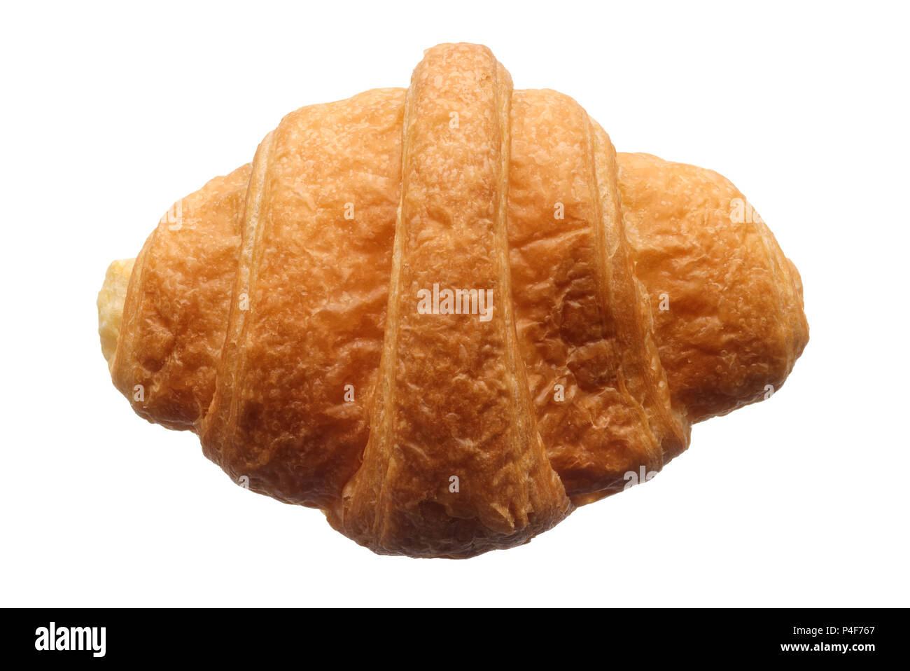 Food: single croissant, isolated on white background Stock Photo - Alamy