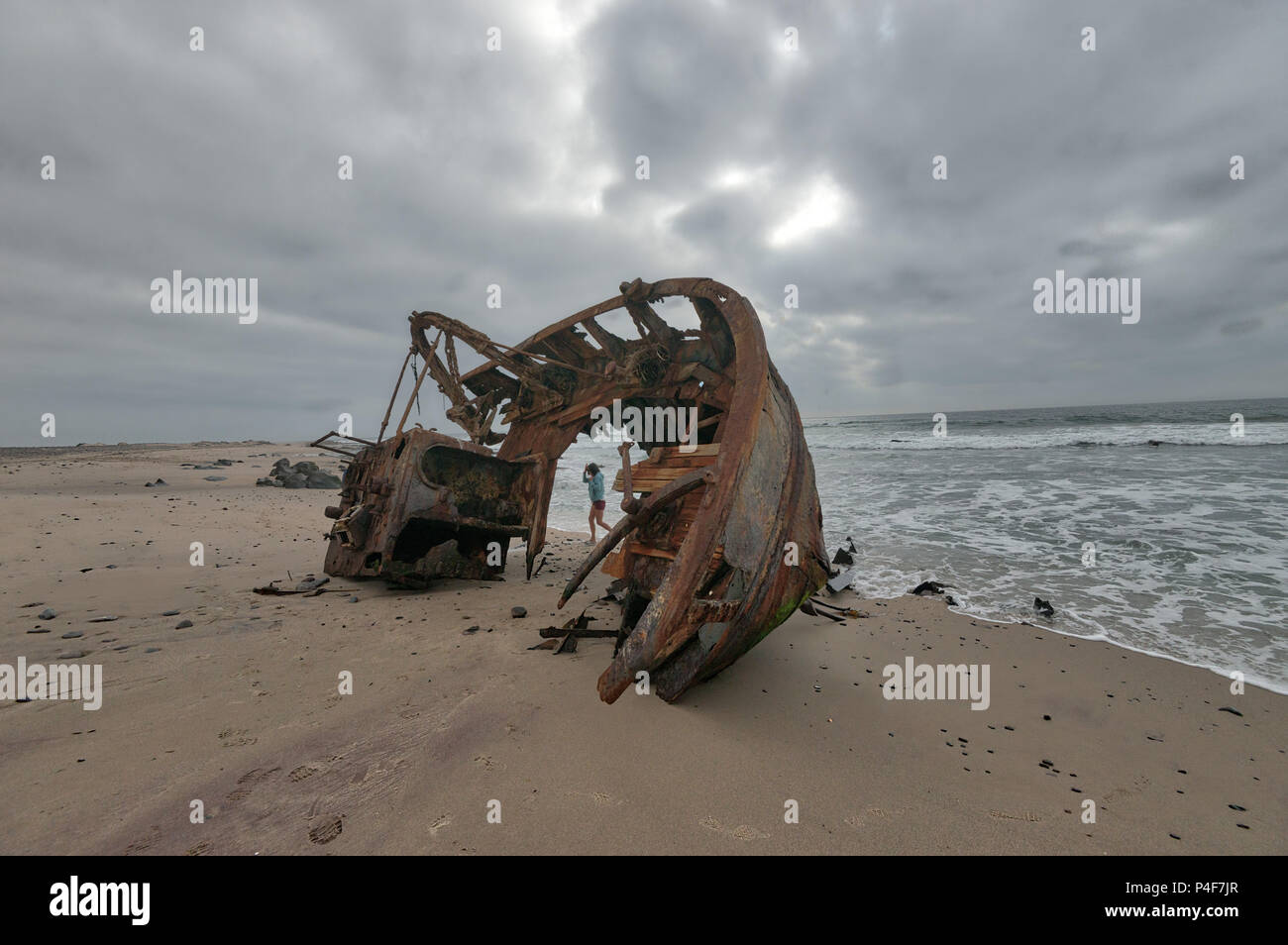 Ship Wreck along the Skeleton Coast in Western Namibia taken in January ...