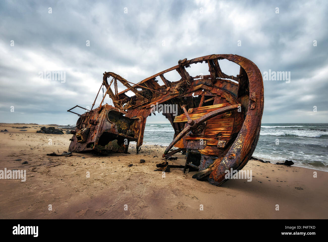 Ship Wreck along the Skeleton Coast in Western Namibia taken in January ...