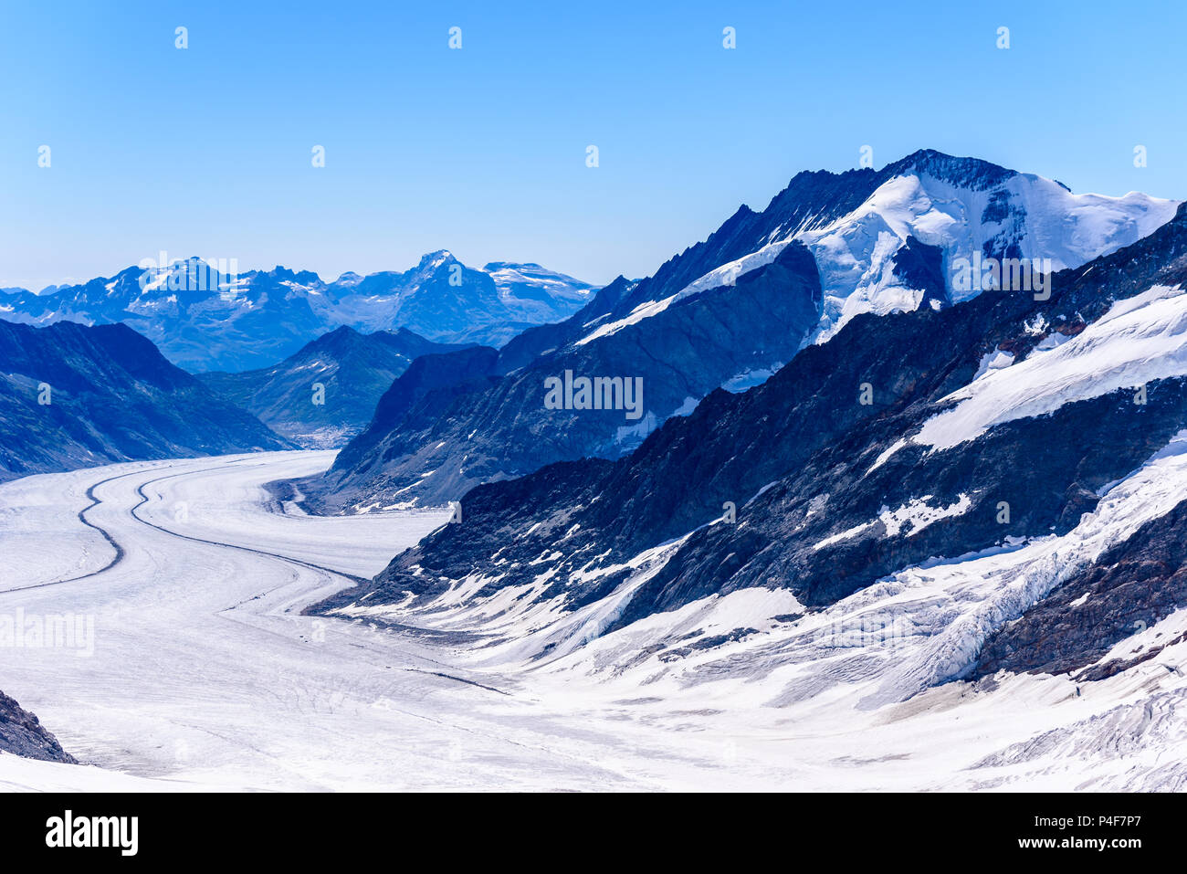 Aerial view of eggishorn glacier hi-res stock photography and images ...
