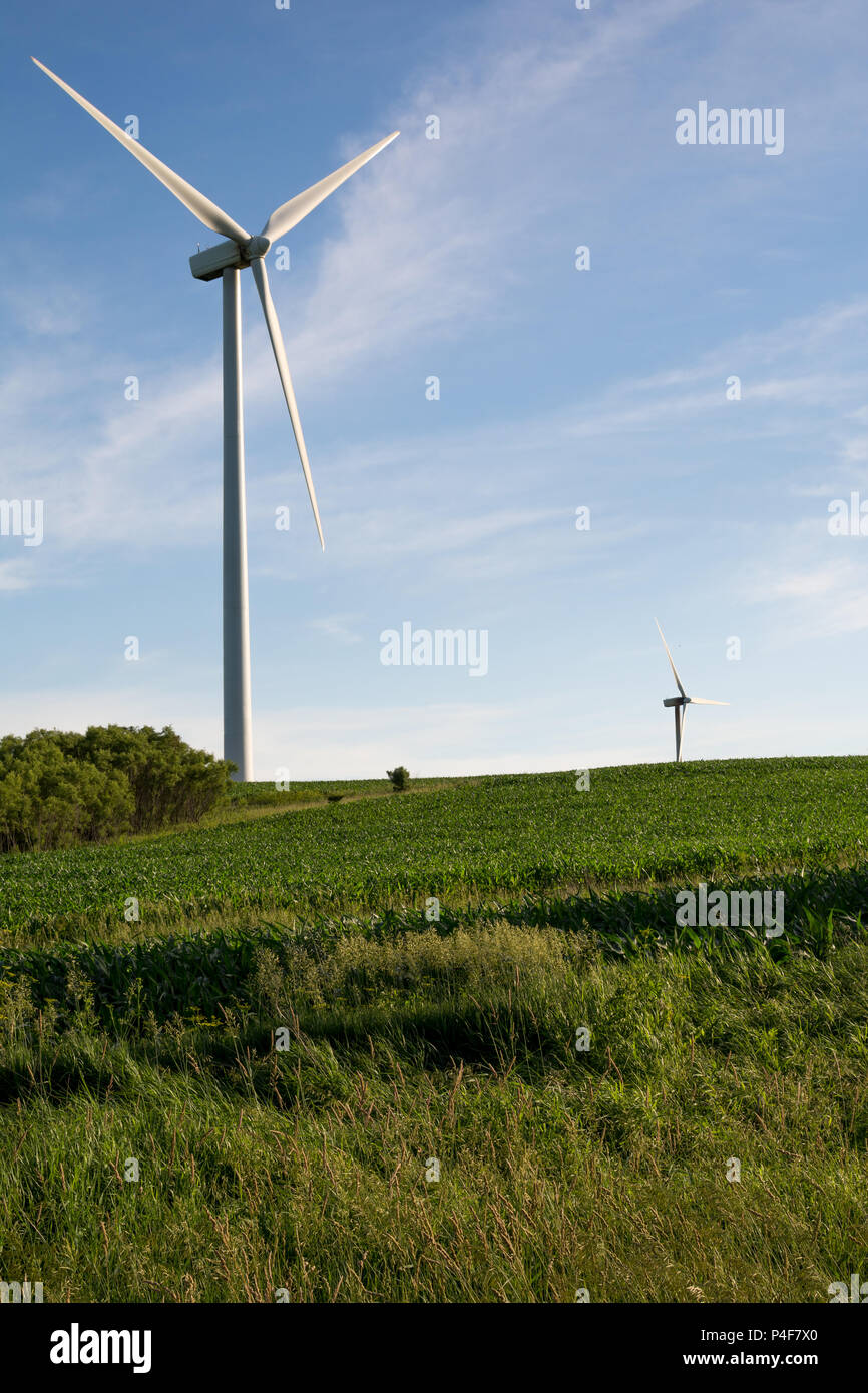Wind turbine on a rural Illinois wind farm Stock Photo - Alamy
