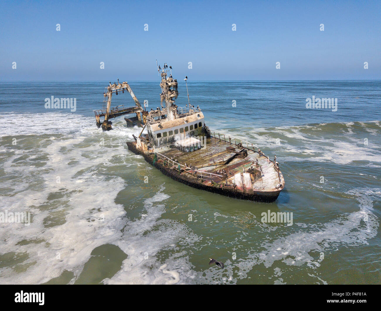 Ship Wreck along the Skeleton Coast in Western Namibia taken in January ...