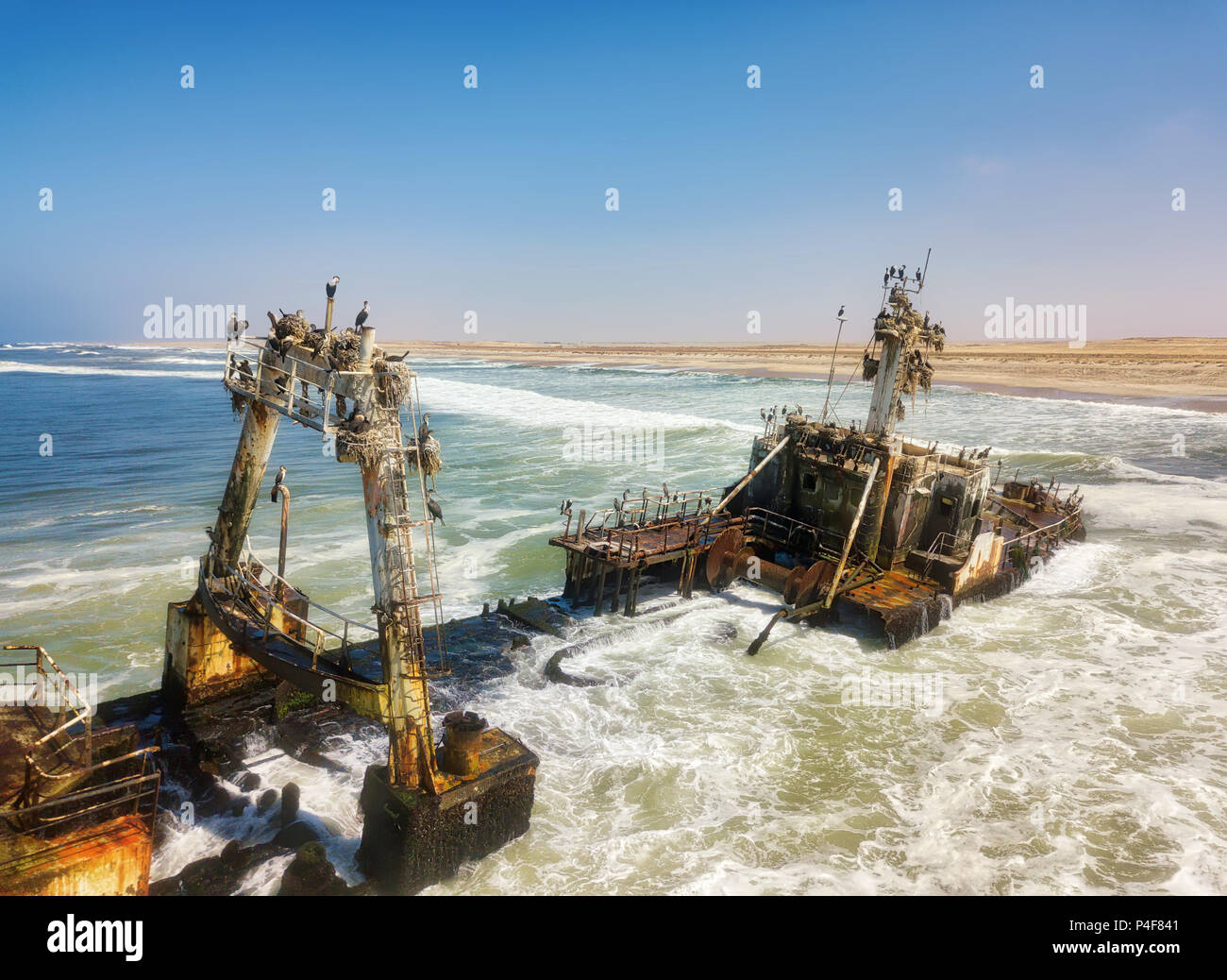 Ship Wreck along the Skeleton Coast in Western Namibia taken in January ...