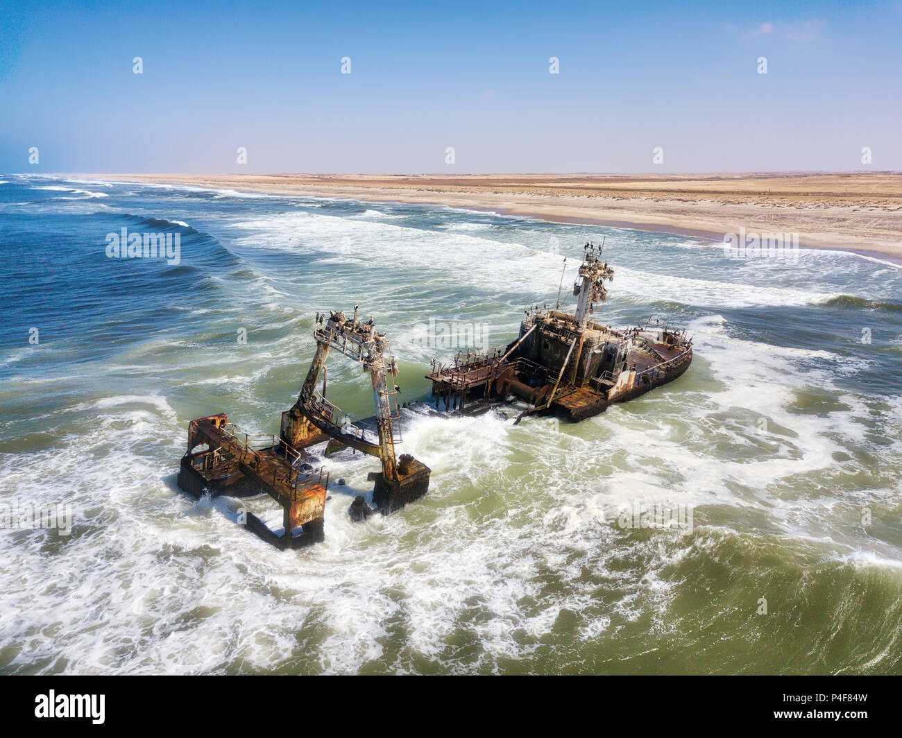 Ship Wreck along the Skeleton Coast in Western Namibia taken in January ...