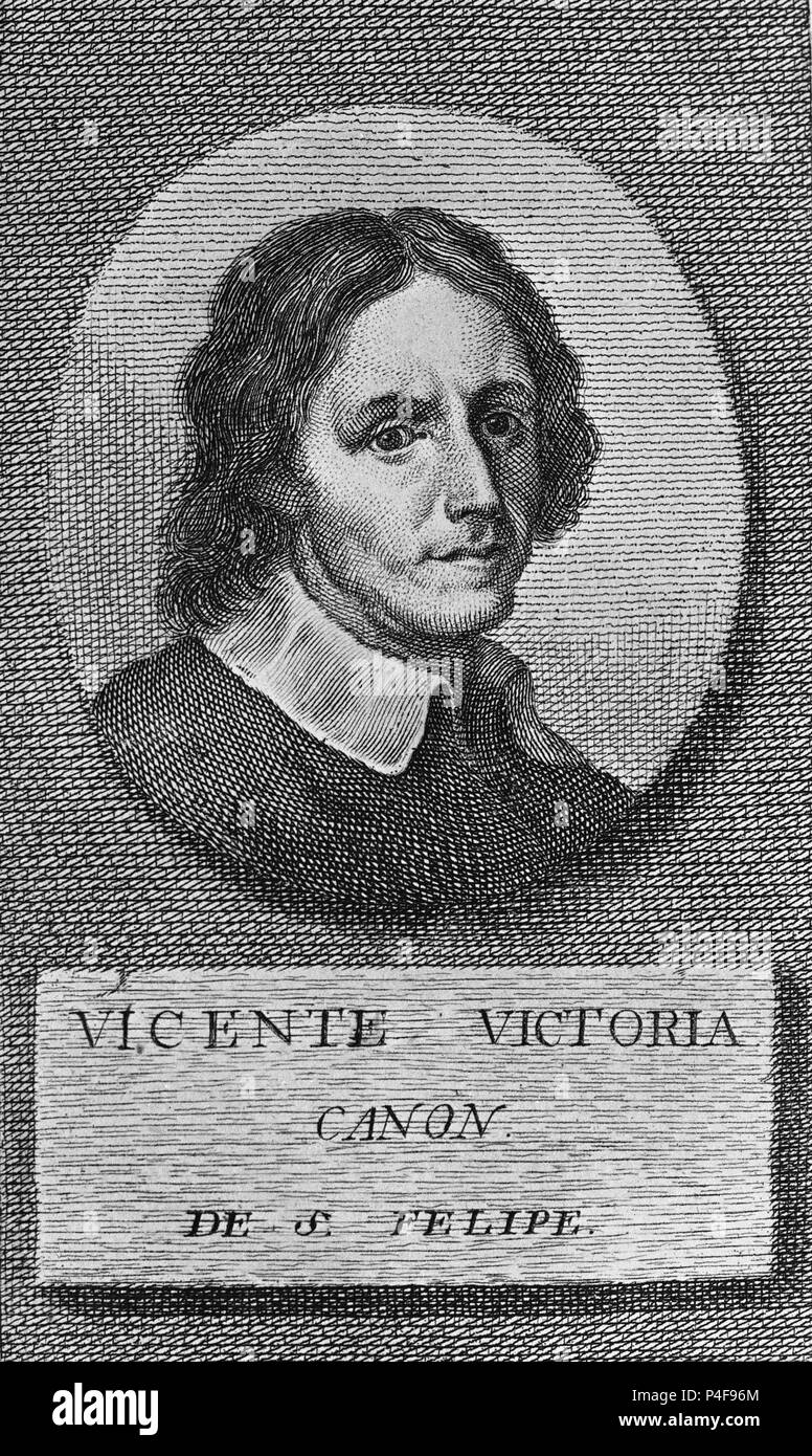 GRABADO DE VICENTE VICTORIA (1650-1709) SACERDOTE PINTOR Y ERUDITO ...