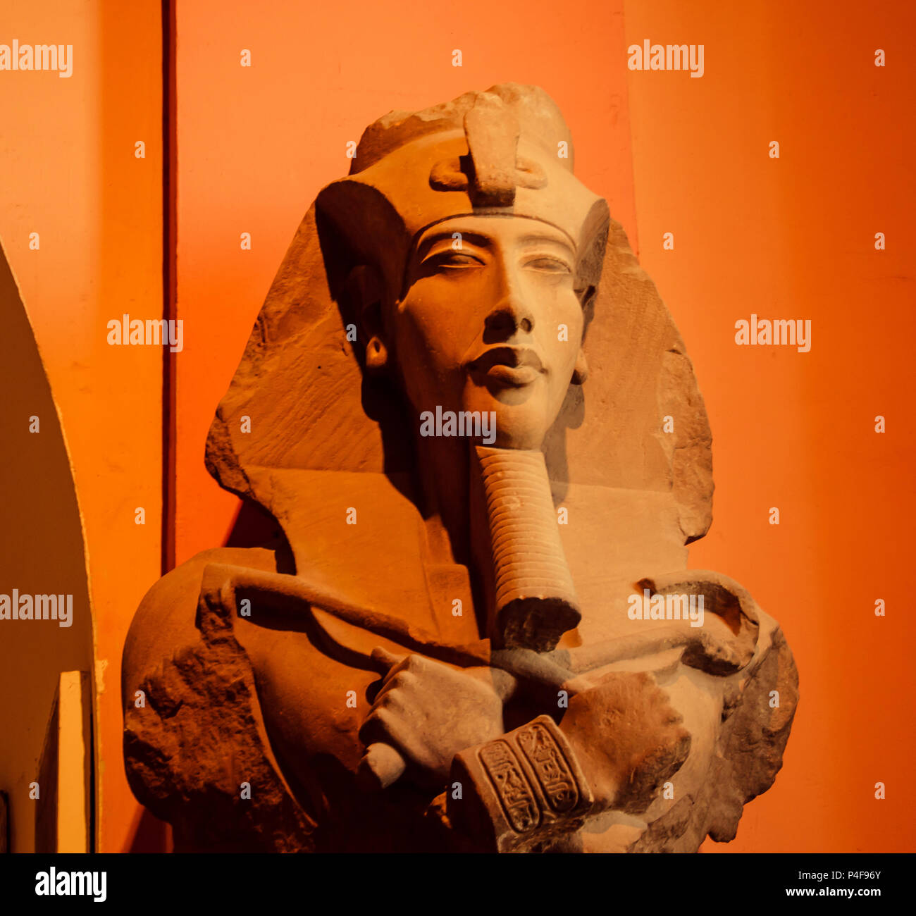 A Statue of Pharaoh Akhenaten (Amenhotep IV) - ancient Egyptian ...