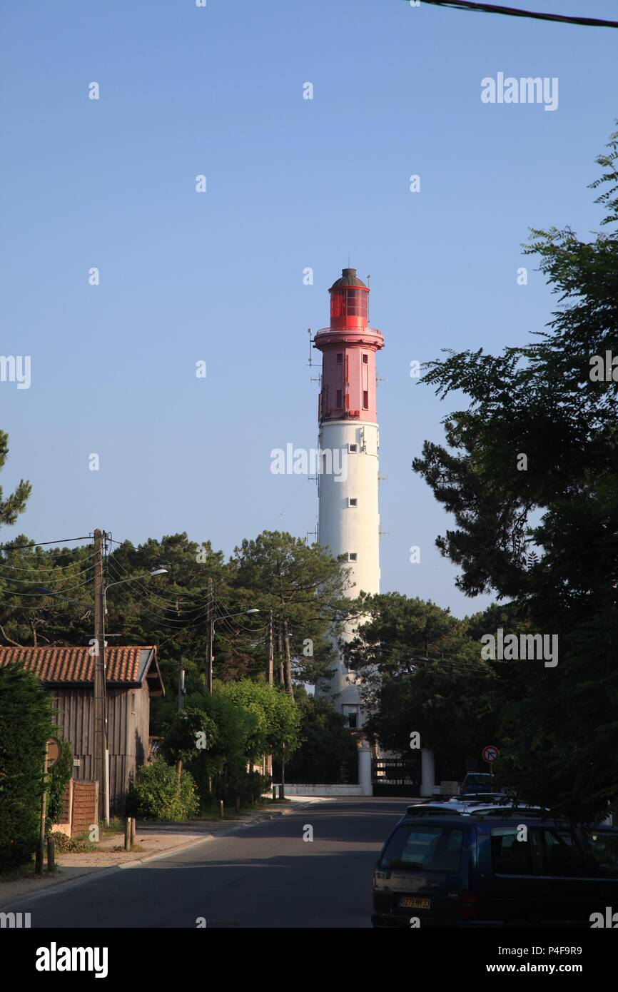 The Lighthouse (Le Phare) at Cap Ferret, Aquitaine, France Stock Photo - Alamy