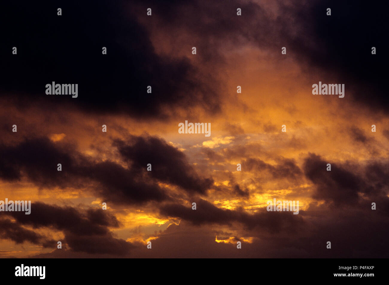 Stratocumulus cumulus clouds with dramatic sunset Stock Photo - Alamy