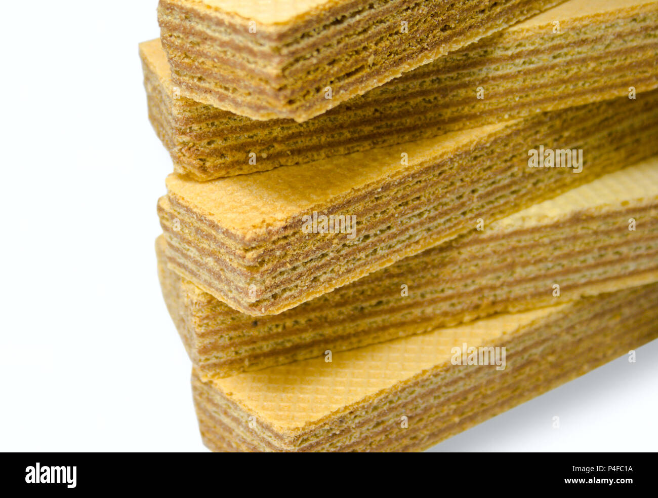 stack of wafers on white background Stock Photo - Alamy