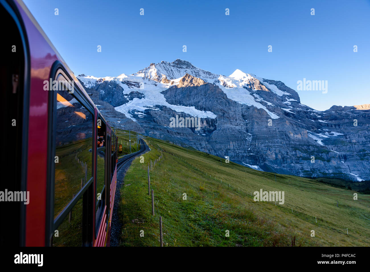 Famous train between Grindelwald and the Jungfraujoch station - railway ...