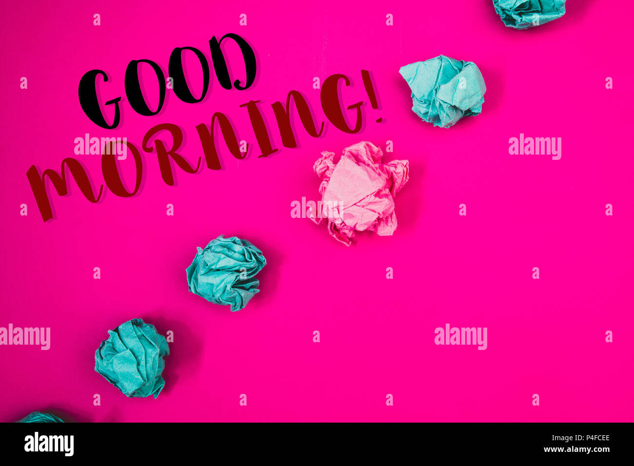 Handwriting textss writing Good Morning Motivational Call. Concept ...
